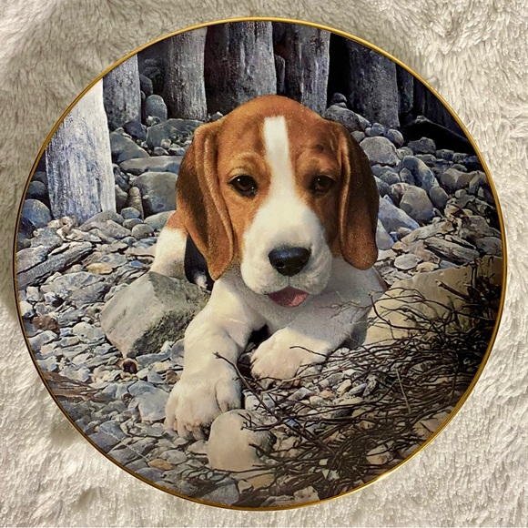 Danbury Mint | Accents | Vintage Beagles Collection Plate Baby Beagle ...